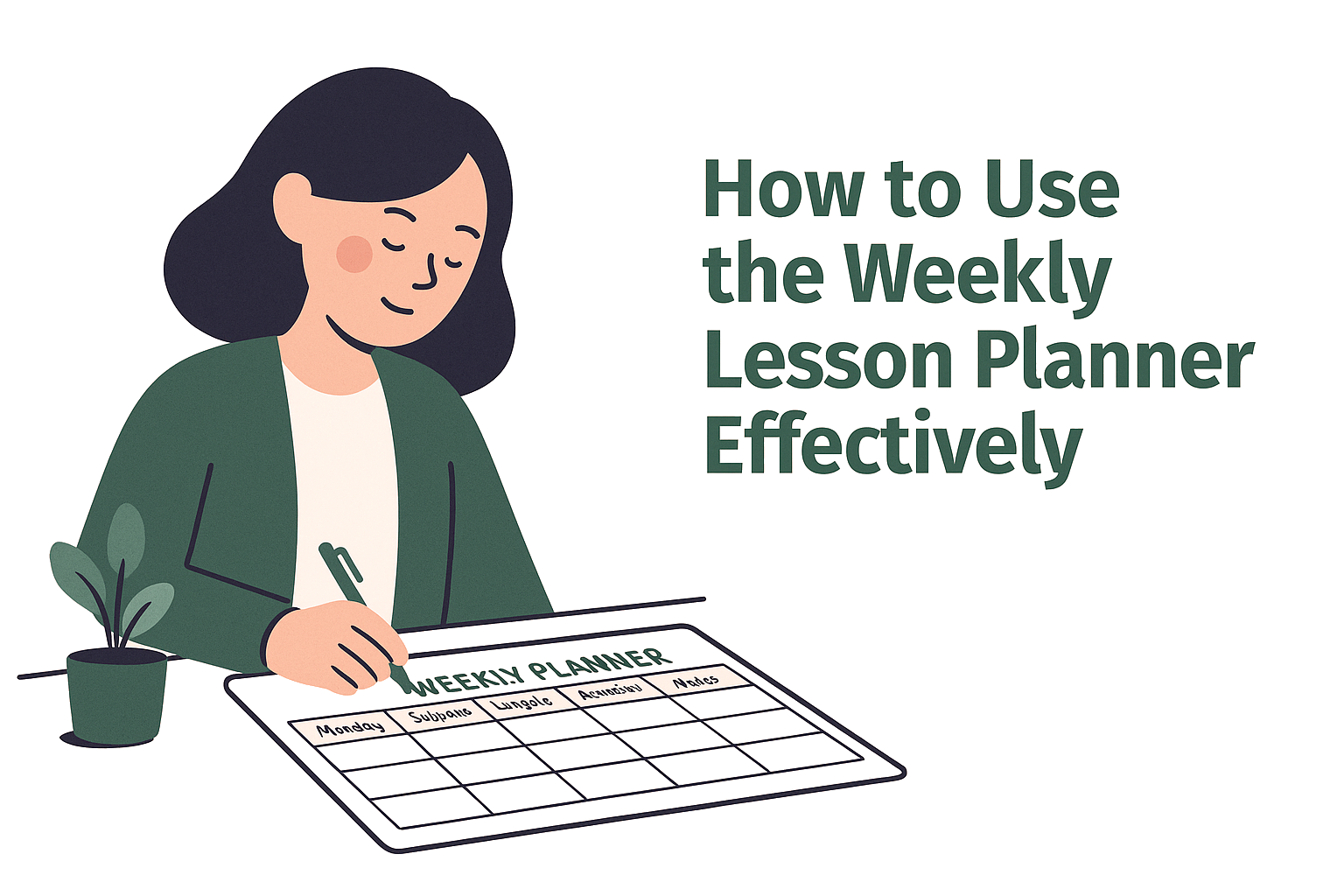 How to Use the Weekly Lesson Planner Effectively